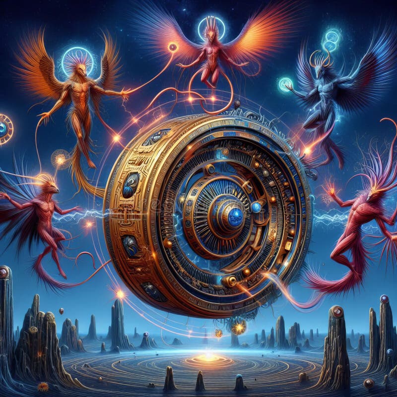 The Magnetic Meridian Creatures of Pure Electromagnetic Energy N Stock ...