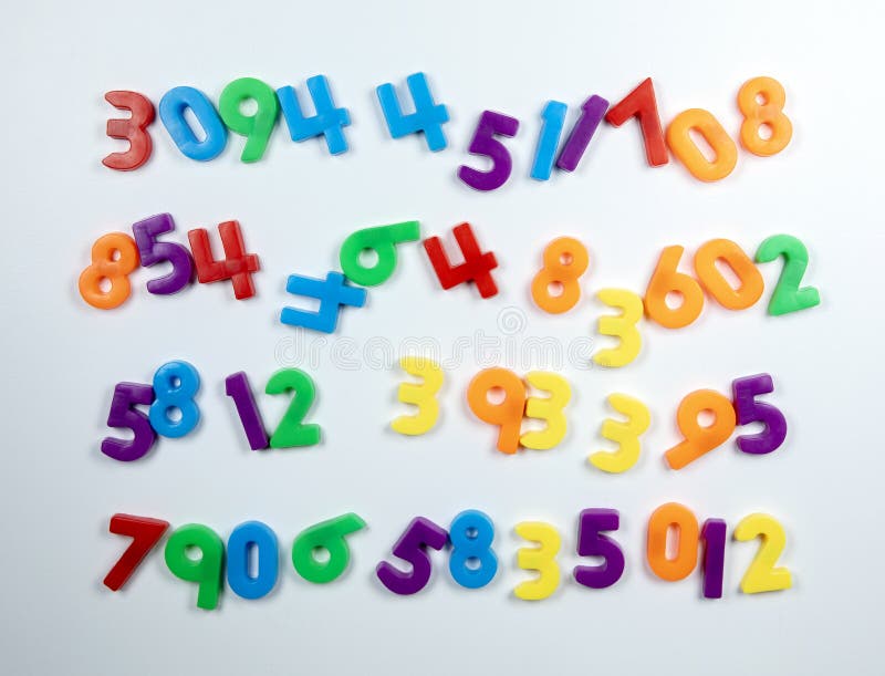 Magnetic Numbers on White Background Stock Image - Image of colorful ...