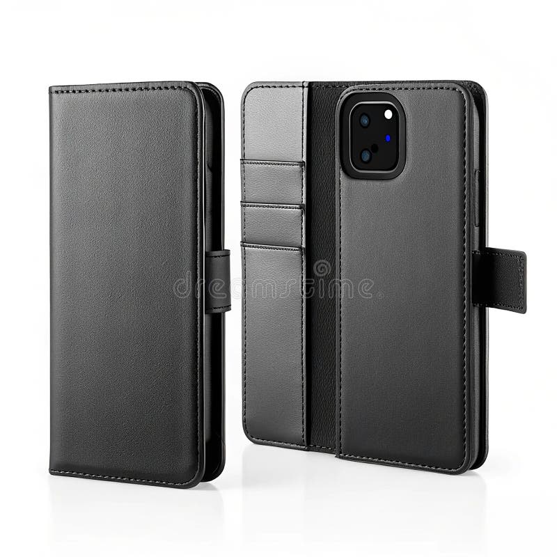Magnetic Phone Wallet Case with Secure Closure Stock Illustration ...