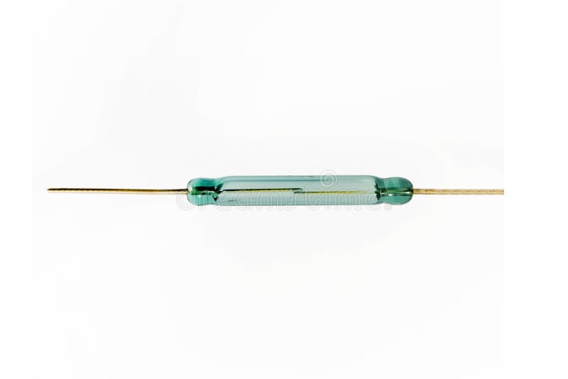 Magnetic Reed Switch Isolated on White Background Stock Image - Image ...