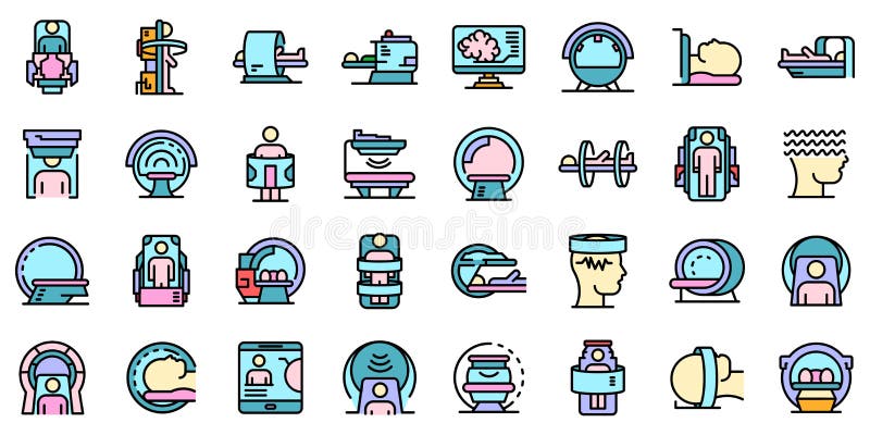 Magnetic Resonance Imaging Icons Set Line Color Vector Stock Vector ... Magnetic Resonance Imaging Icons Set Line Color Vector Stock Vector ...