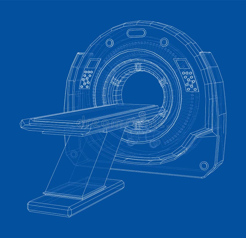3d Illustration of a MRI Machine Stock Vector - Illustration of ...