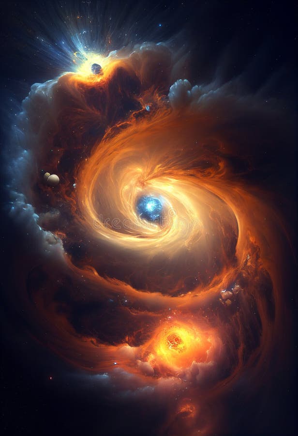 Magnetic Storms in Space. AI Generated Stock Illustration ...