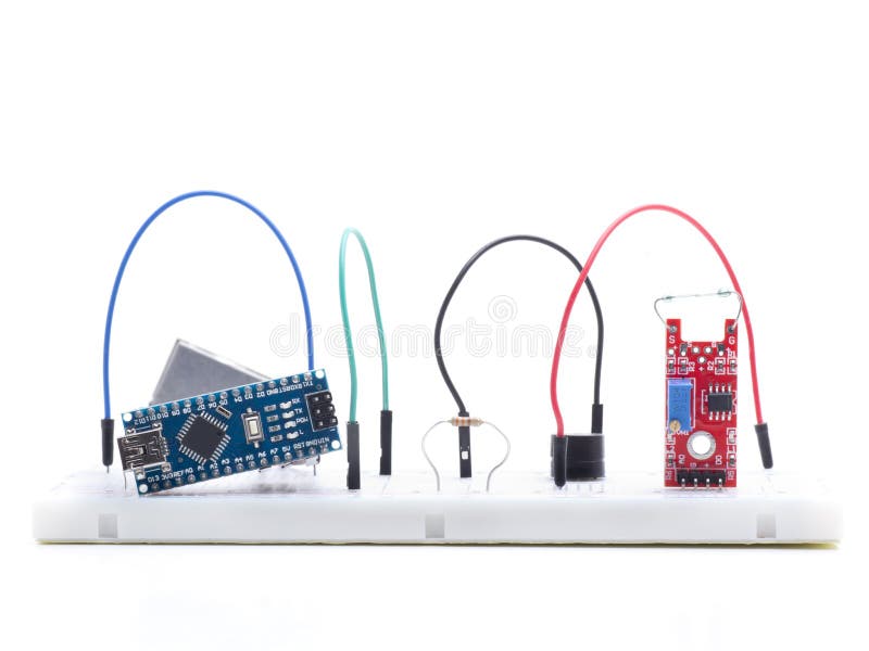 Magnetic Switch in Breadboard Stock Image - Image of microprocessor ...
