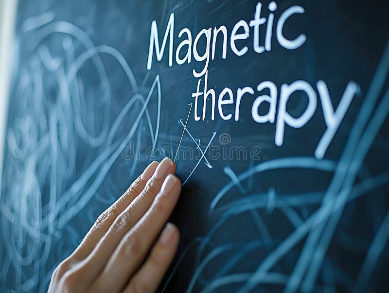 Magnetic Therapy Text Written on a Blackboard Stock Image - Image of ...