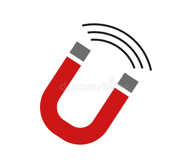 Magnetische Pictogramvector Op Witte Achtergrond Vector Illustratie ...