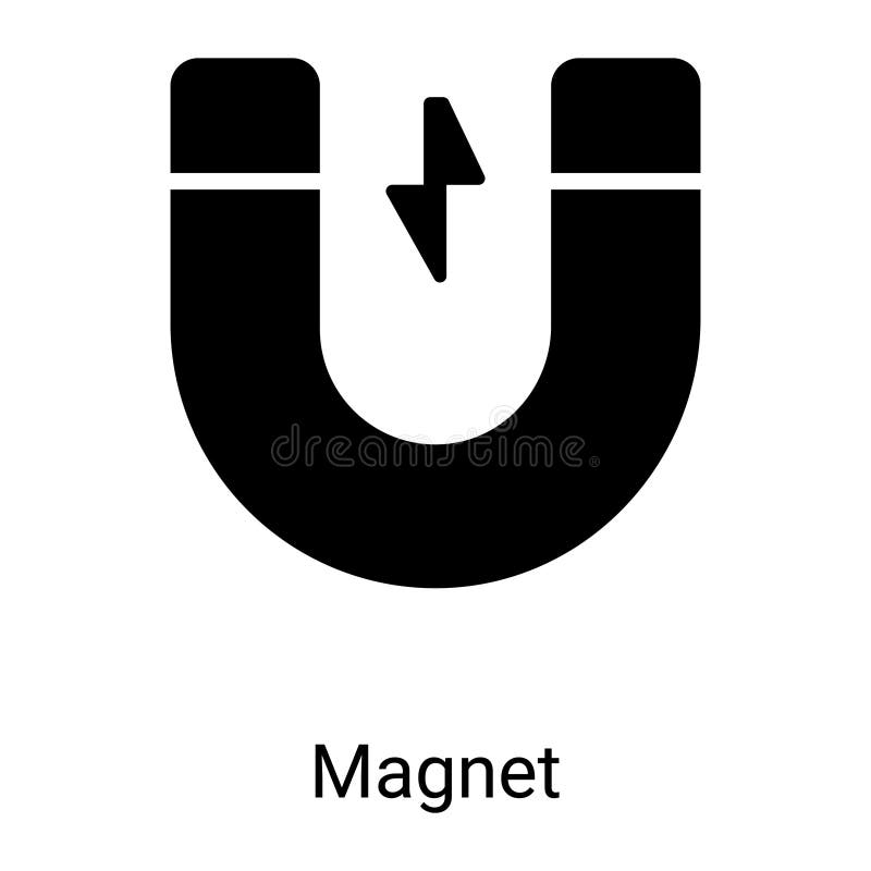 Magnetism glyph icon stock vector. Illustration of element - 259905298