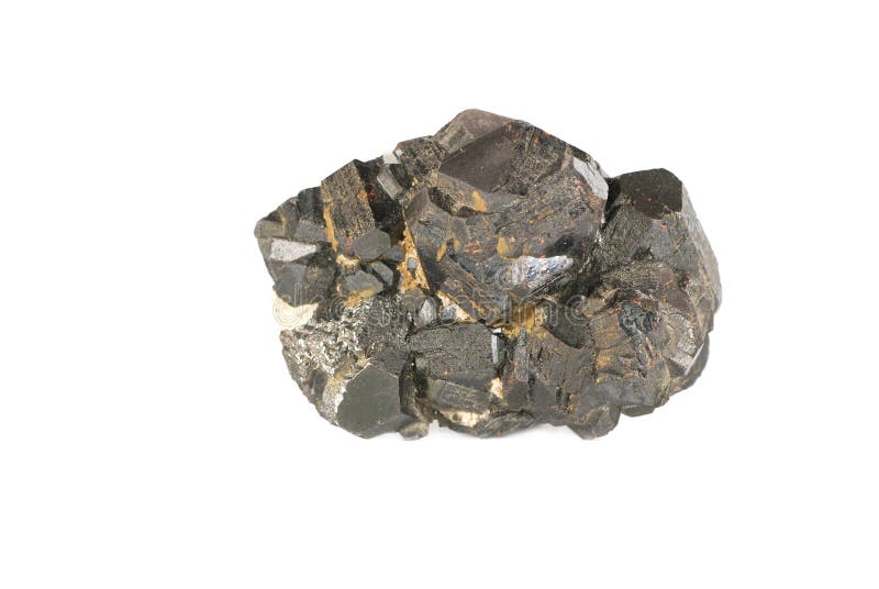 Magnetite Mineral Isolated on White Background Stock Photo - Image of ...