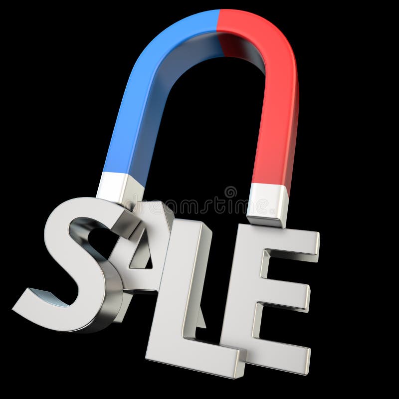 Magnetizing SALE stock illustration. Illustration of polarity - 38786947
