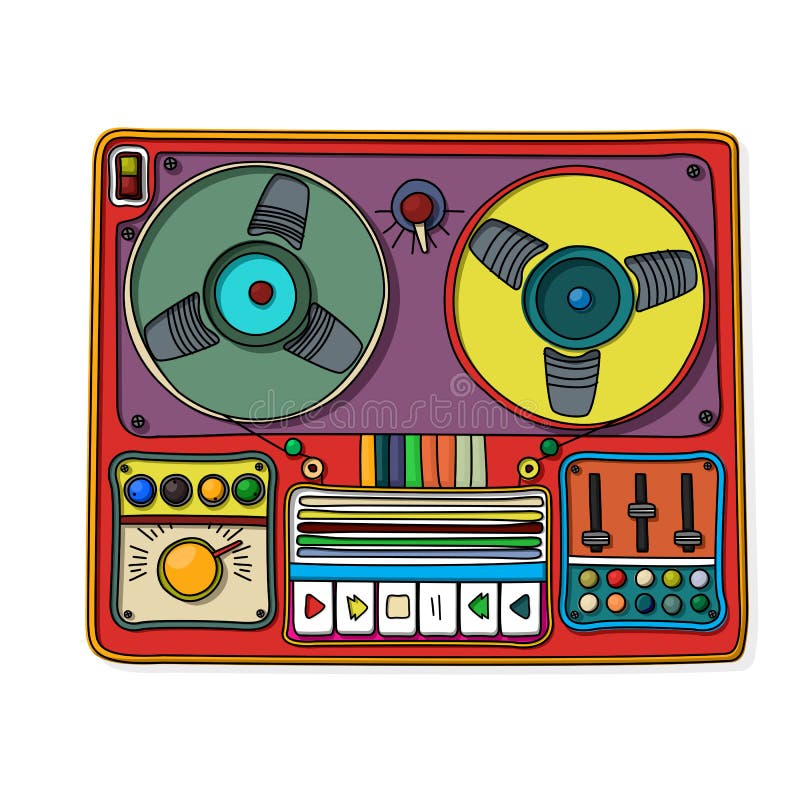 Magnetophone icon stock vector. Illustration of electronics - 32431607