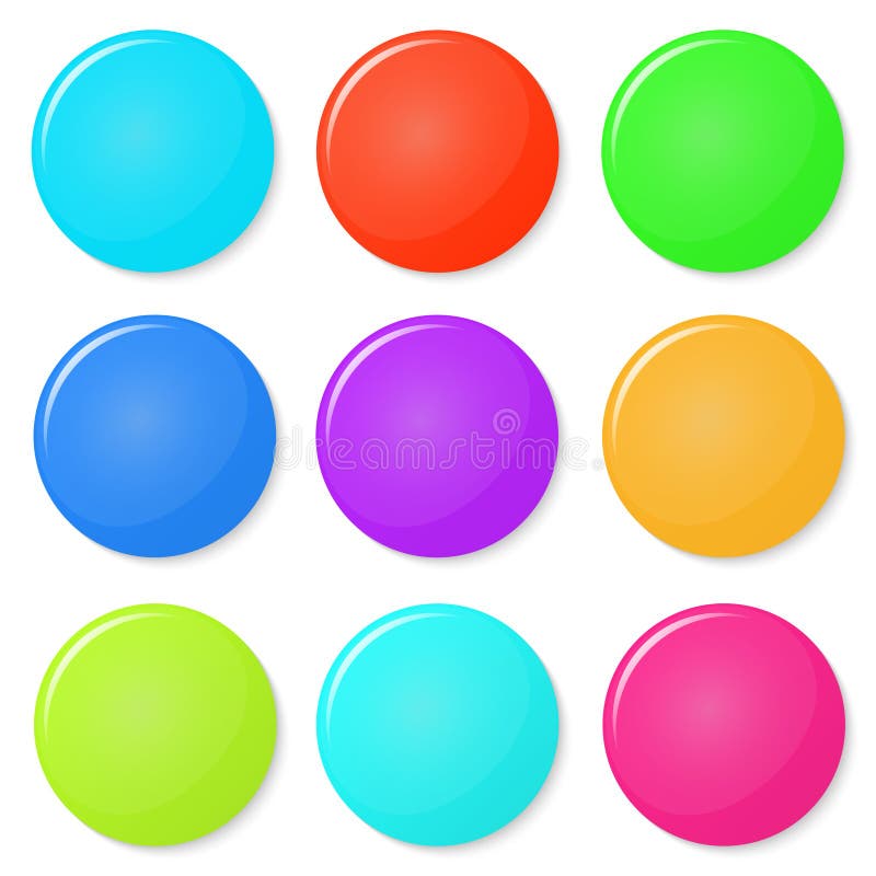 Magnets, Buttons Color on a White Background. Stock Vector ...