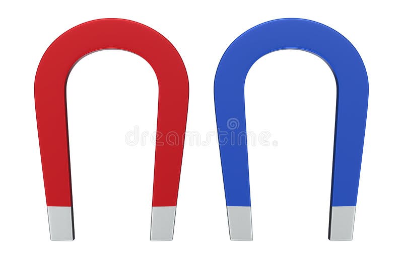 Horseshoe magnet stock illustration. Illustration of magnetic - 13605458