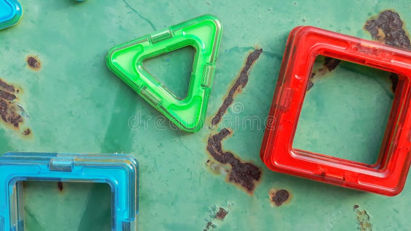 Magnets with Geometric Shapes. Stock Photo - Image of concept, magnet ...