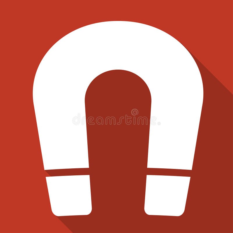 Magnetsymbol I Isometriskt Perspektiv Magnetisk Styrka, Dragning ...