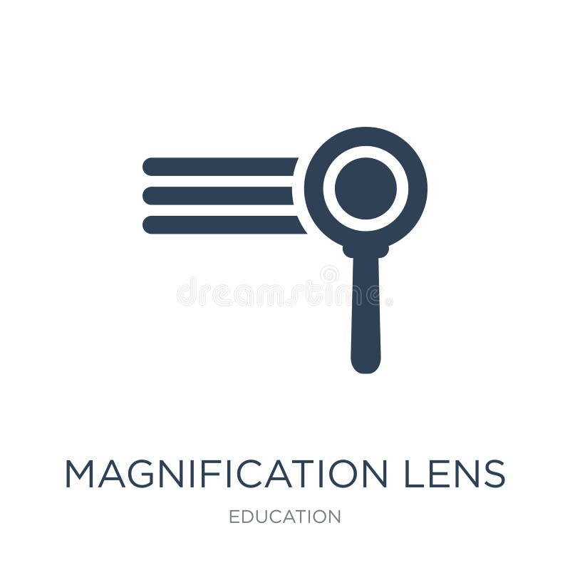Magnification Lens Icon in Trendy Design Style. Magnification Lens Icon ...