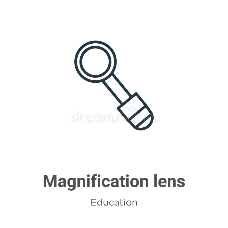 Magnification Lens Icon in Filled, Thin Line, Outline and Stroke Style ...