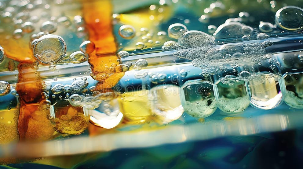 Magnification Water Science Stock Illustration - Illustration of ...