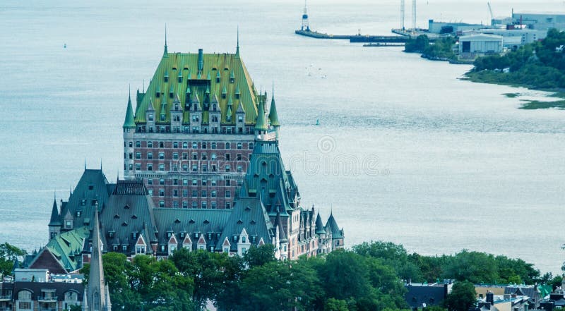 Magnificence of Hotel Chateau De Frontenac, Quebec Castle Stock Image ...