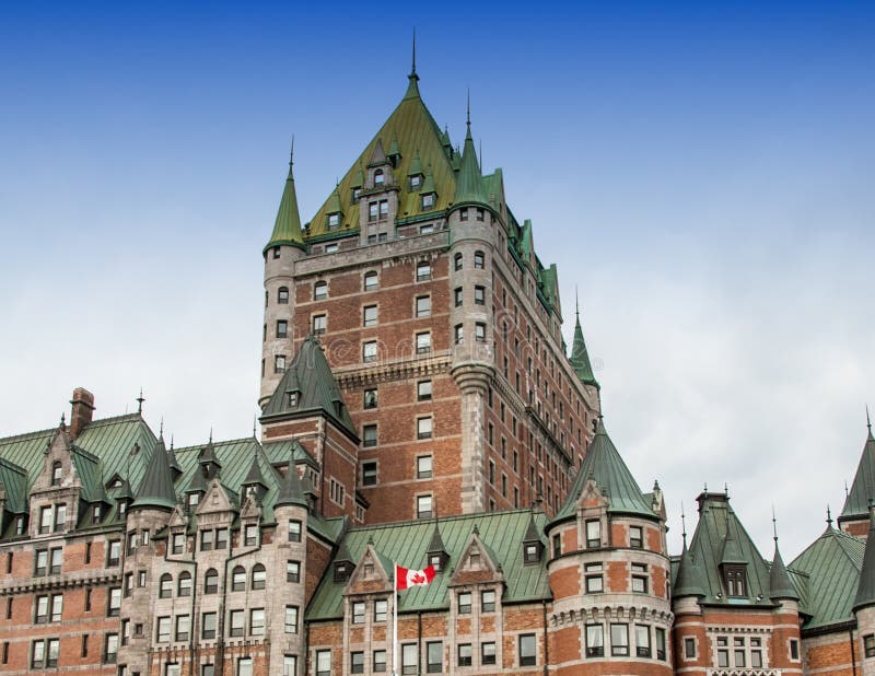 Magnificence of Hotel Chateau De Frontenac, Quebec Castle Stock Image ...