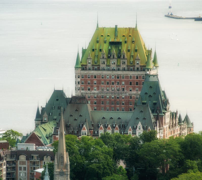 Magnificence of Hotel Chateau De Frontenac, Quebec Castle Stock Image ...