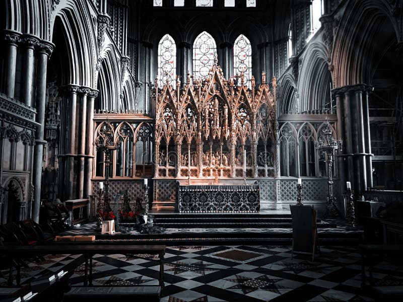 Magnificent Alter in the Cathedral Stock Illustration - Illustration of ...