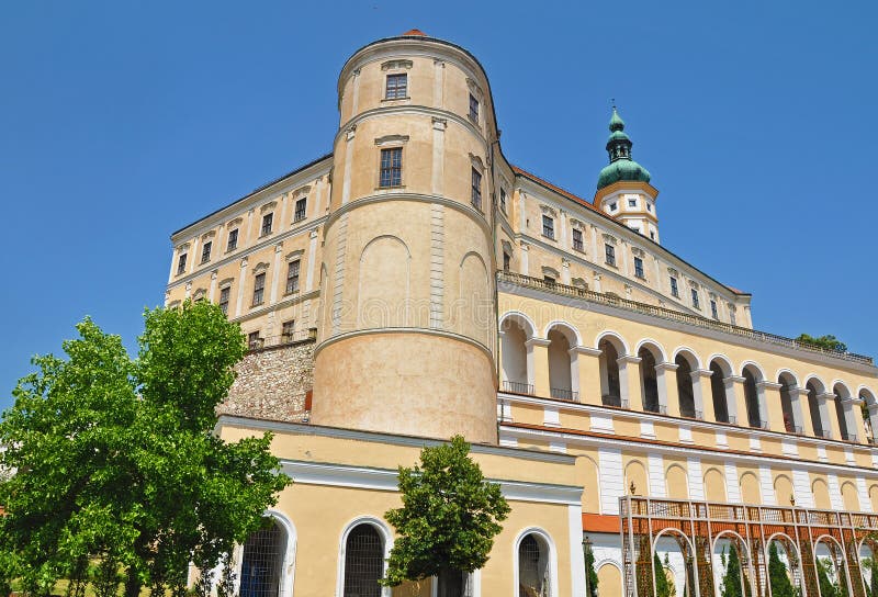 The Magnificent Building of the Castle Mikulov Stock Photo - Image of ...