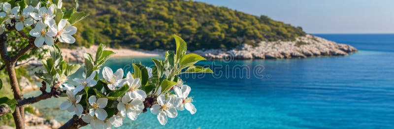 A Magnificent Cherry Tree Illuminated by the Sun. Wonderful Spring ...