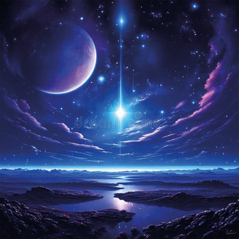 Magnificent Color Galactic Universe Stock Image - Image of blue ...