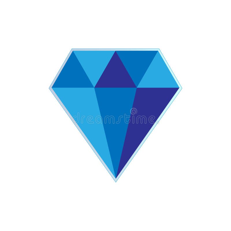 Isolated Large Blue Diamond Vector Stock Vector - Illustration of ... Isolated Large Blue Diamond Vector Stock Vector - Illustration of ...