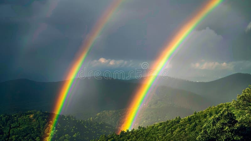 The Magnificent Double Rainbow Appearing As a Symbol of Good Fortune ...