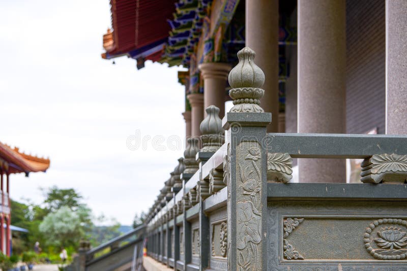 A Magnificent and Exquisite Chinese Buddhist Temple Hall Stock Photo ...