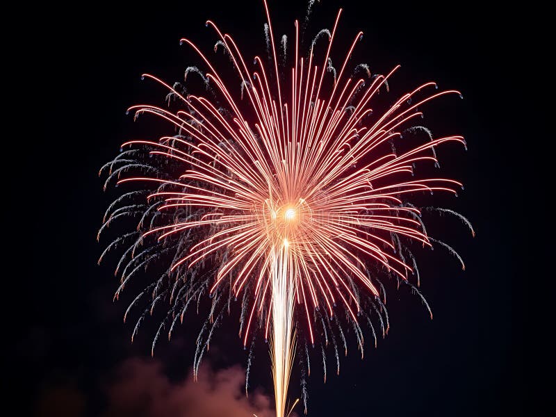 A Night of Celebration Captured in a Fireworks Explosion. Stock ...