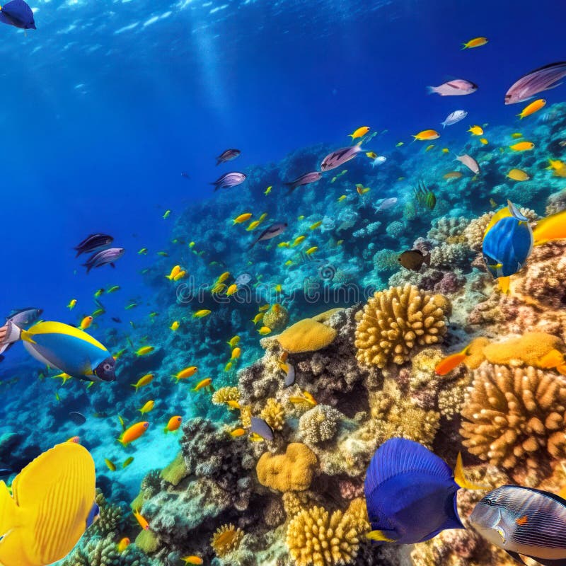 Magnificent and Great Underwater World in Tropical Ocean Stock ...