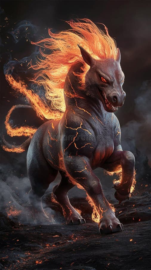 A Magnificent Hybrid Creature, Blending the Form of a Manticore with ...