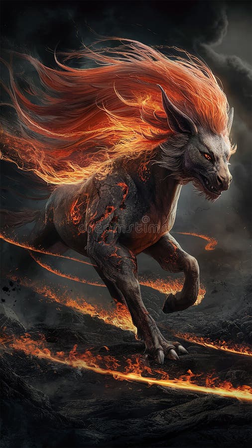 A Magnificent Hybrid Creature, Combining the Features of a Wyrm with ...