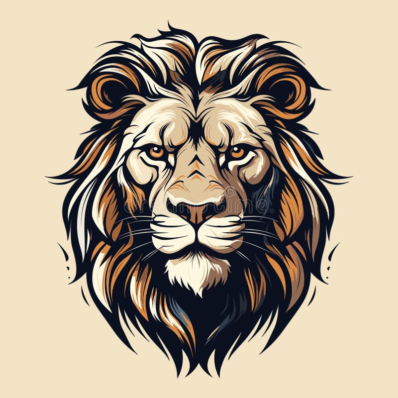 Magnificent Lions Head Vector Illustration Stock Vector - Illustration of animal, kingdom: 285575257