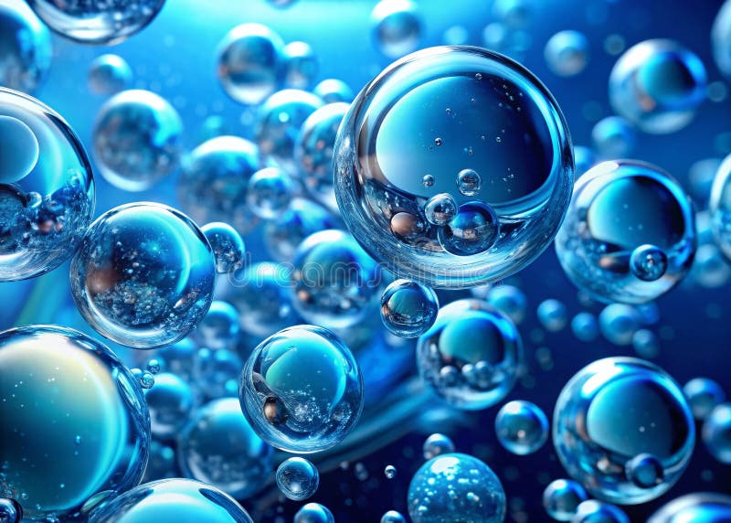 Magnificent Microscopic Oxygen Bubbles Emanating from Pure Blue Water a ...