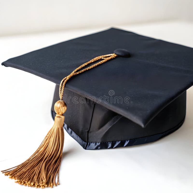 Magnificent Mortarboard Cap Isolated on White Stock Illustration ...