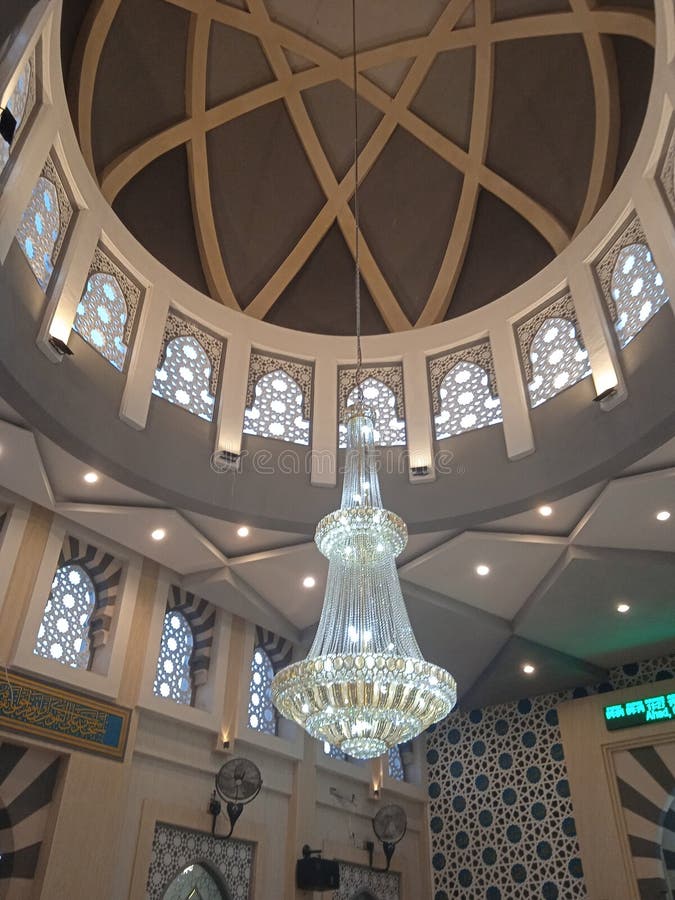 Magnificent Mosque Dome in Indonesia Stock Image - Image of indoor ...