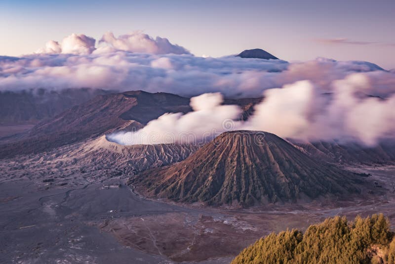 High Resolution Image of Magnificent Mount Bromo Volcano with Smoke ...
