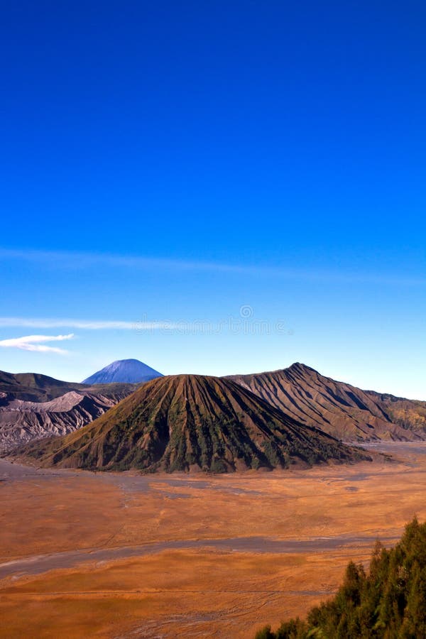 Magnificent Mountain in Indonesia Stock Photo - Image of blue ...