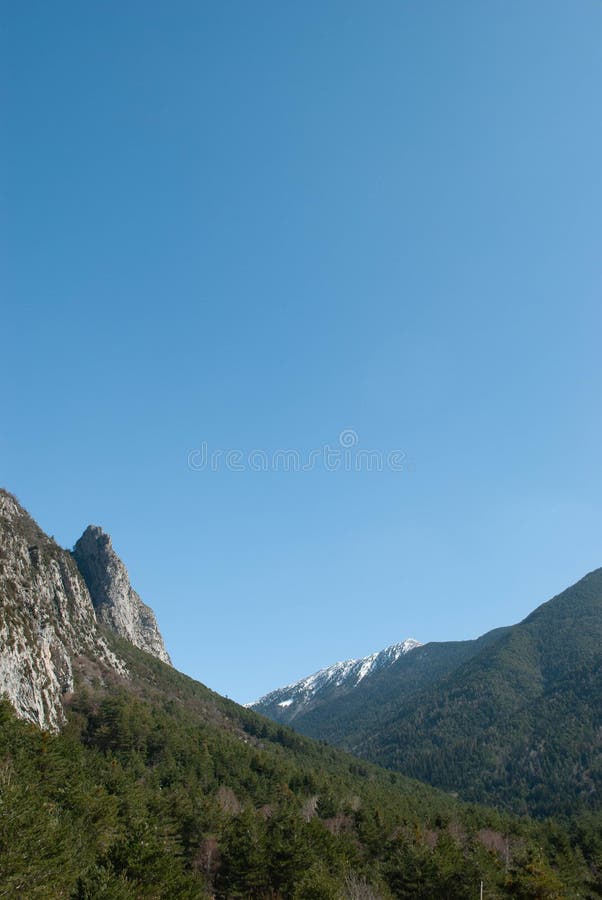 Magnificent Mountain Landscape with Dense Forests and Open Skyline ...