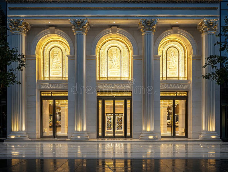 Magnificent Neoclassical Building Features Large Columns and Triangular ...