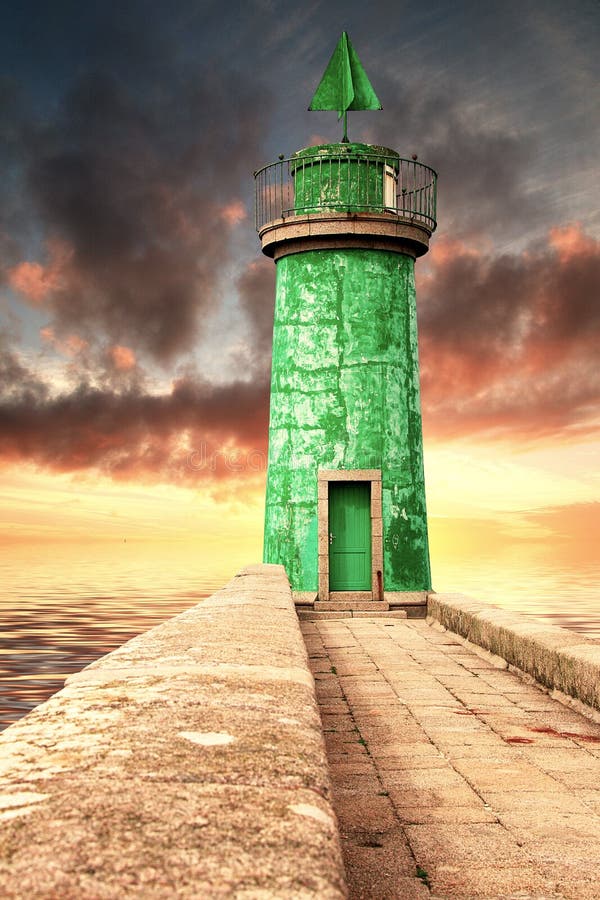 Magnificent Old Breton Lighthouse Stock Image - Image of reference ...