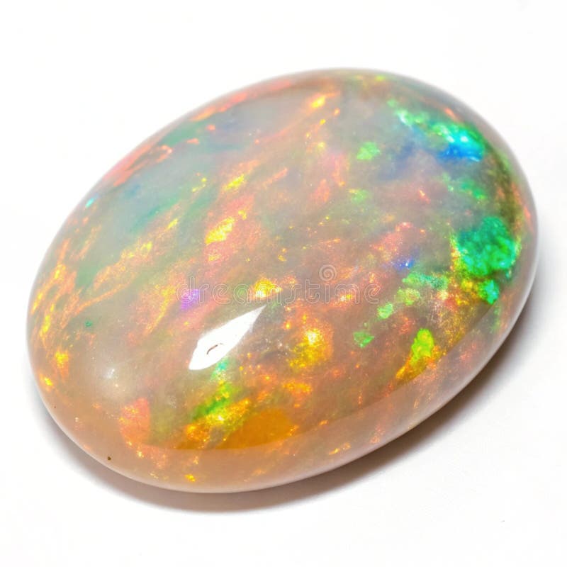 Magnificent Opal Isolated on Transparent Background Stock Illustration ...