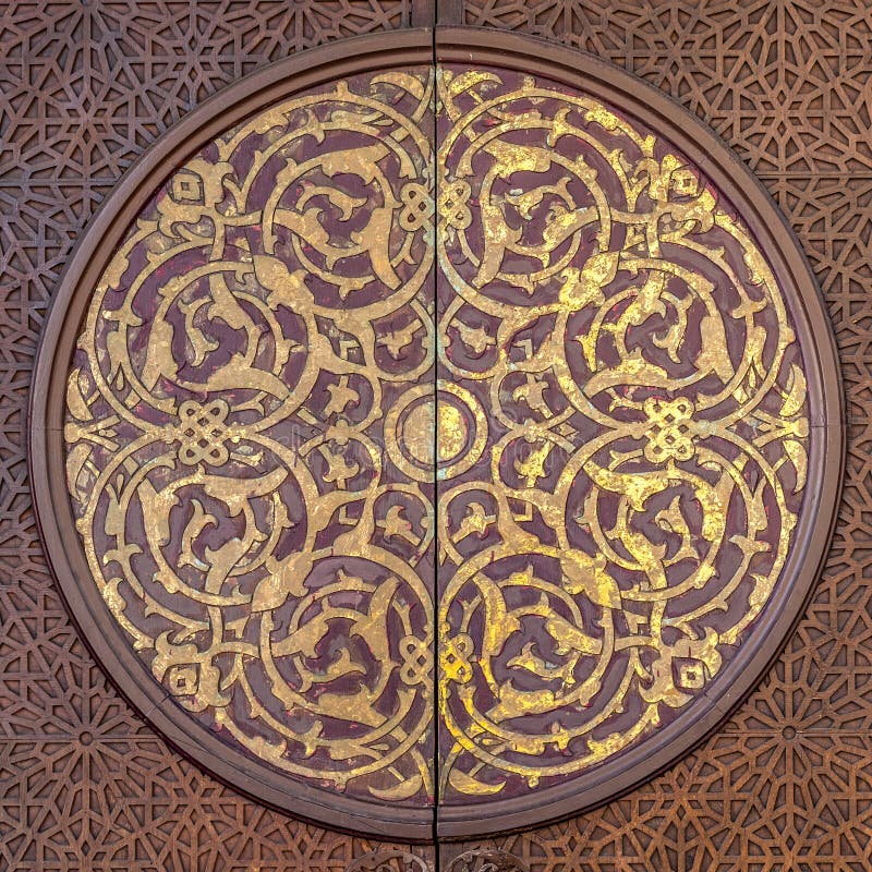 Magnificent Patterns Inside of an Ancient Arab Mosque in Cairo Stock ...