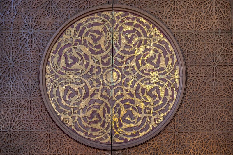 Magnificent Patterns Inside of an Ancient Arab Mosque in Cairo Stock ...