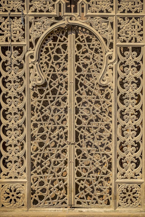 Magnificent Patterns Inside of an Ancient Arab Mosque in Cairo Stock ...