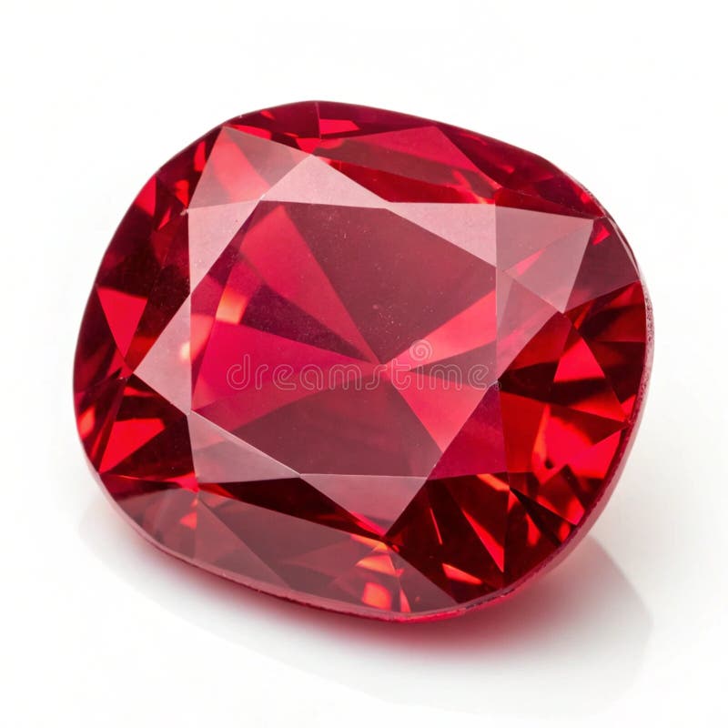 Magnificent Radiant Ruby on White Background Stock Illustration ...