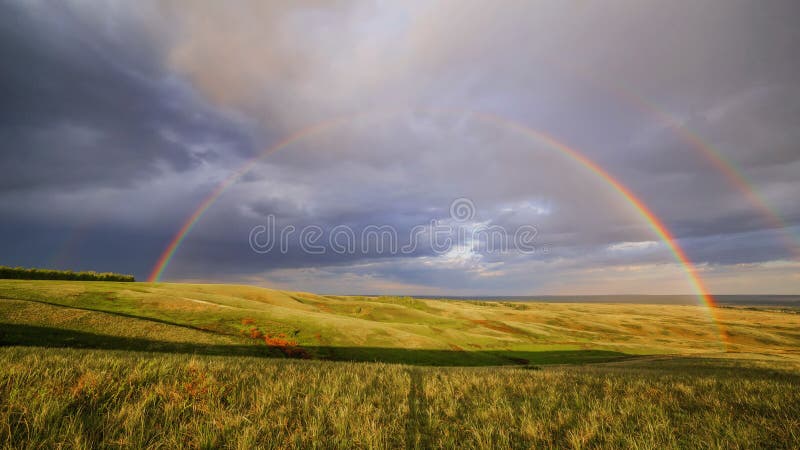 Magnificent Rainbow in Monuments Valley Stock Photo - Image of cliff ...